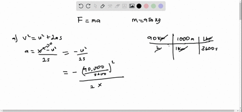 (a) Calculate the force needed to bring a 950-kg car to rest from a speed of 90.0 km / h in a ...