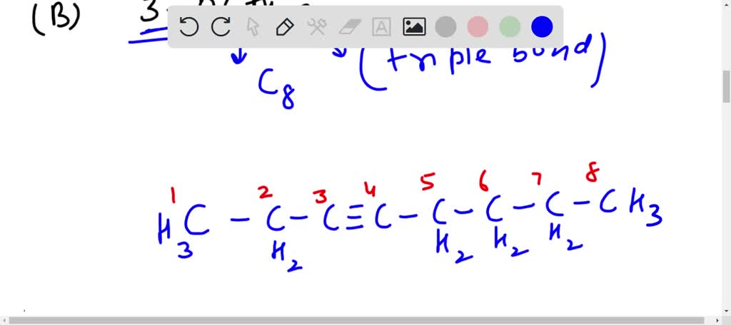 SOLVED: 3 Draw the following compounds: A) 4,4-dimethyl-2-pentyne B) 3 ...