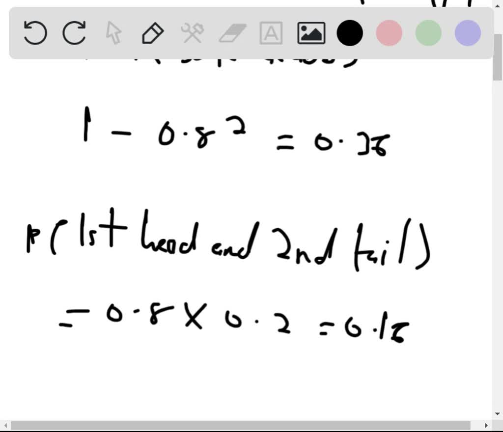 SOLVED: An experiment consists of flipping a weighted coin with Pr[H]=0.8. The experiment ends ...