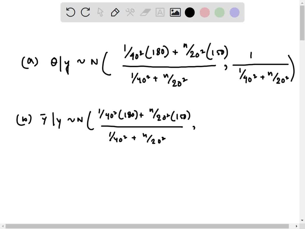 SOLVED: Normal distribution with unknown mean: A random sample of ...