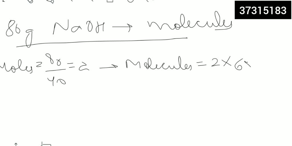 SOLVED: 80 grams of sodium hydroxide contains how many molecules?