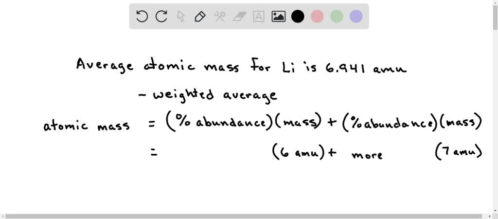 SOLVED: Lithium has (wo naturally occurring isotopes: lithium-6 and ...