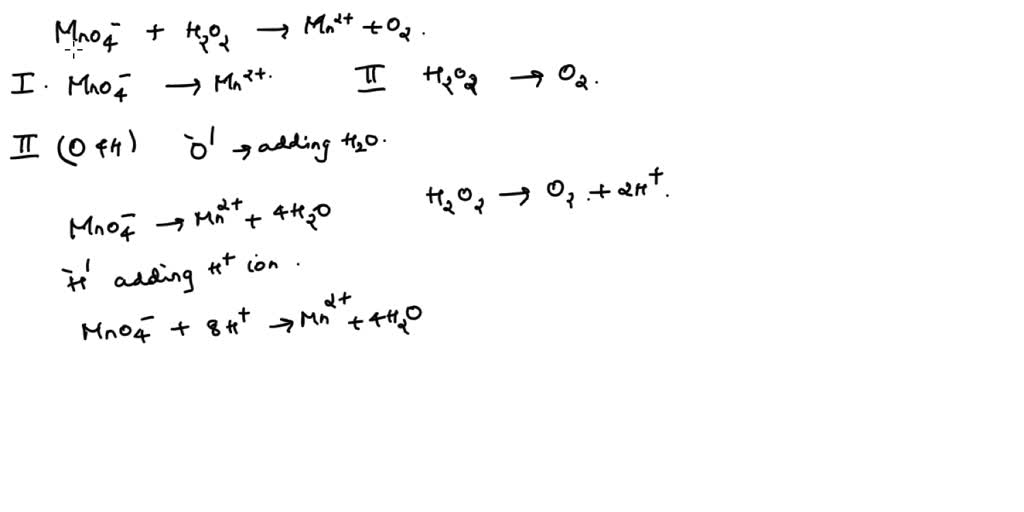 SOLVED: Balance the redox reaction that occurs between hydrogen peroxide and chlorine dioxide ...