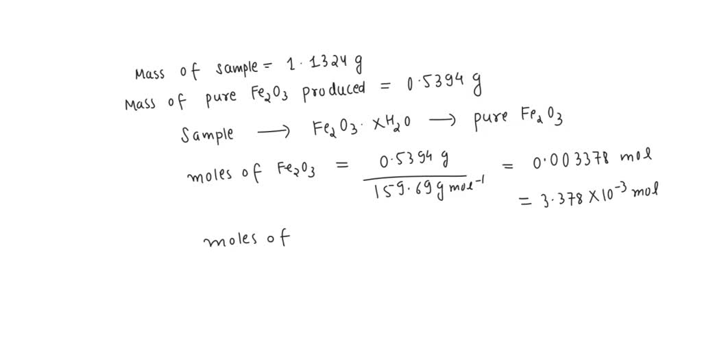 Solved An Iron Ore Was Analyzed By Dissolving A 1 1324 G Sample In