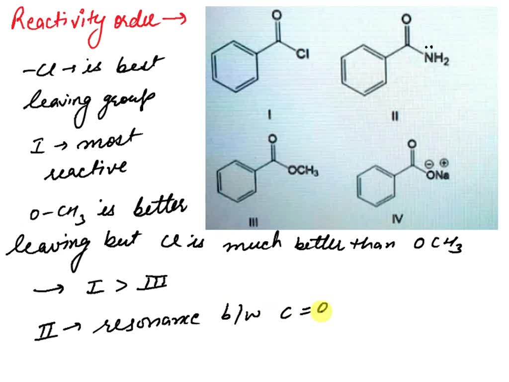 Solved Rank The Following Carboxylic Acid Derivatives In Decreasing Order Most To Least Of
