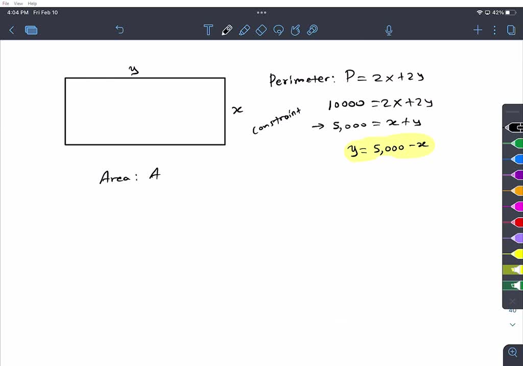 A farmer is planning how to use the land in a rectangular field. The ...