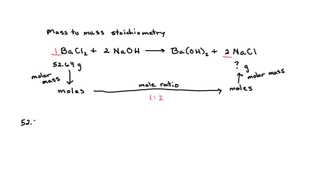 SOLVED: If 52.64 grams of BaCl2 react with unlimited NaOH, how many ...
