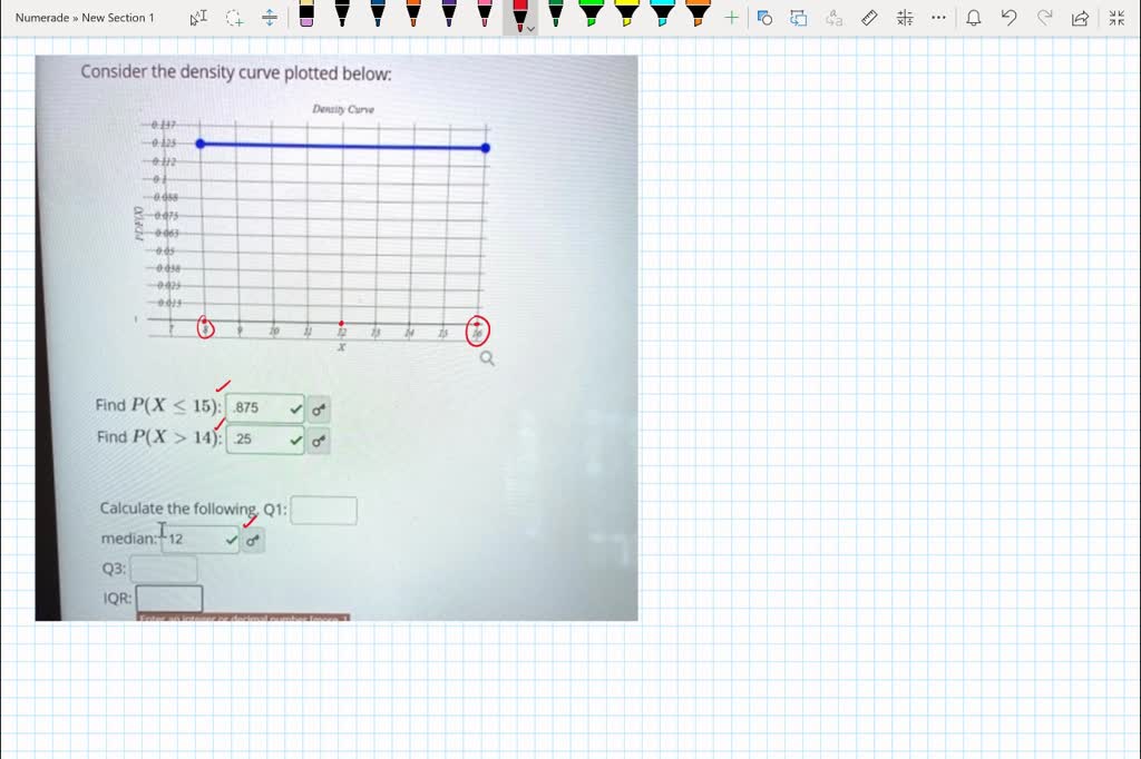 SOLVED: Consider the density curve plotted below: Uo Cunj Find P(X 14 ...