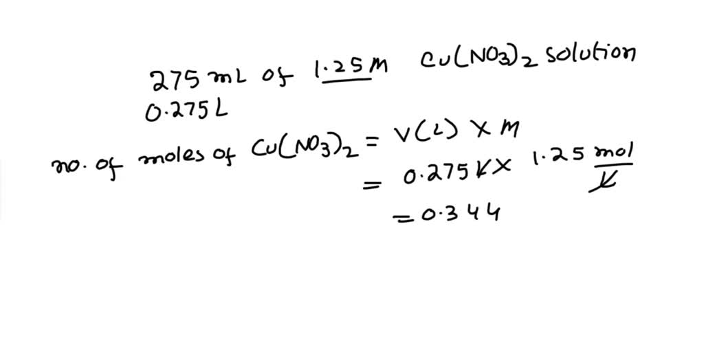 SOLVED: "8€ How many moles of nitrate ions are present in exactly 475 mL of a 1.27 M iron(IID ...