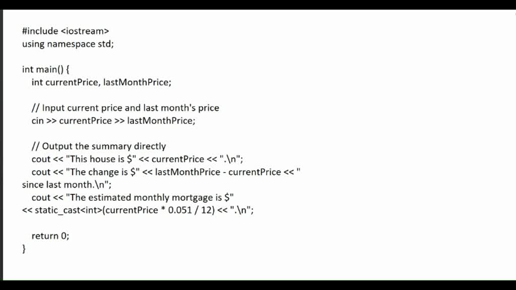 Using C Sites Like Zillow Get Input About House Prices From A Database And Provide Nice
