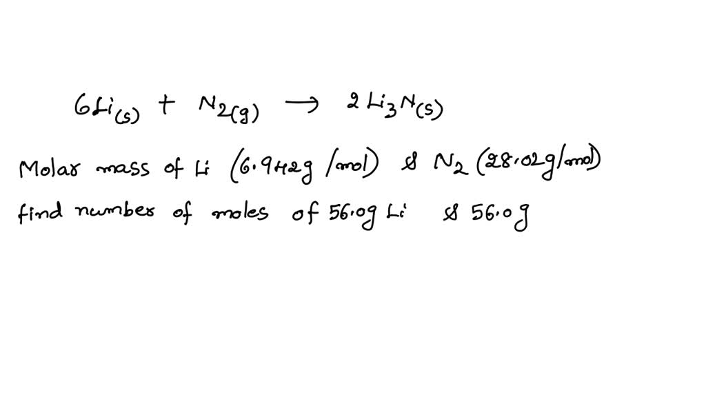 SOLVED: Lithium nitride, an ionic compound containing the Li+ and N3 ...