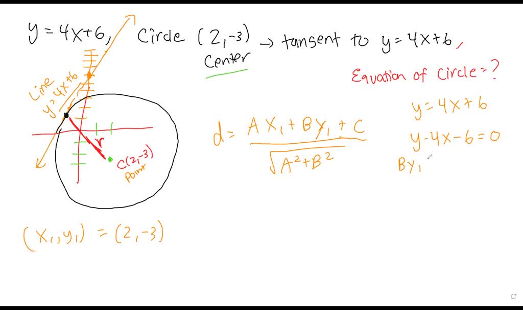 A circle has an equation of x2 + y2 = 4x – 6y – 12 = 0. What is the ...