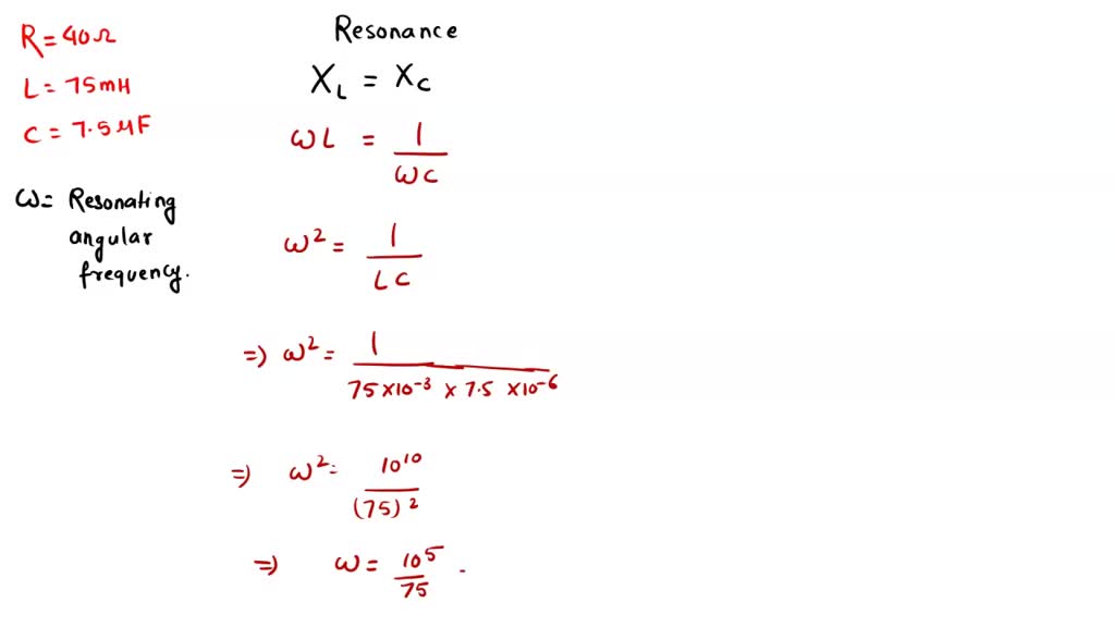SOLVED: 7. A series RLC circuit has R = 60 Ω and C = 120 µF. At an angular frequency ω = 5.10³ ...
