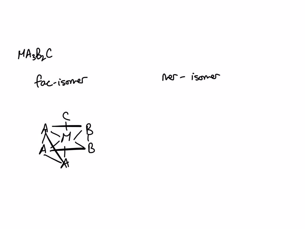 How many geometric isomers are possible for MA3B2C? Sketch them ...