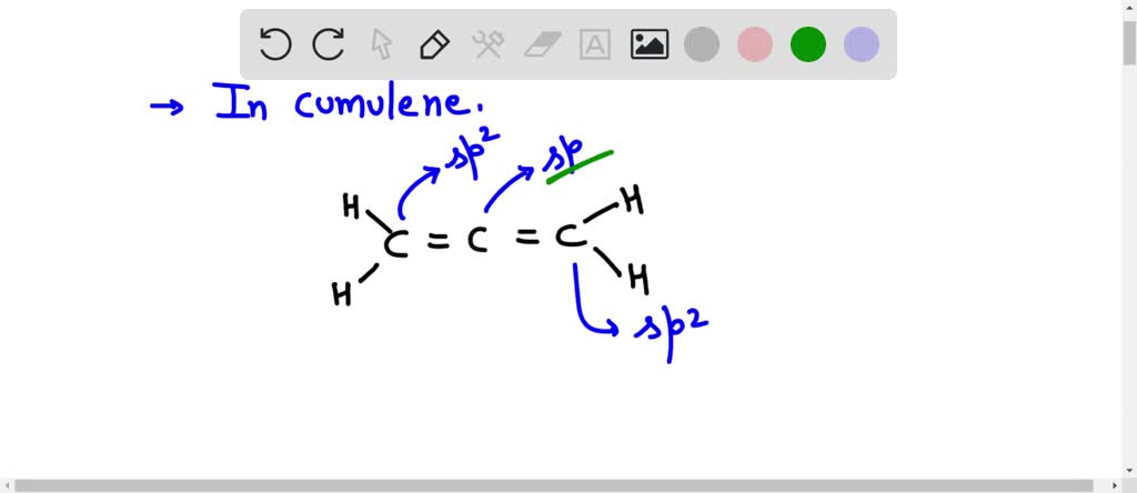 SOLVED: In cumulene, what are the C=C=C and H-C-H bond angles ...