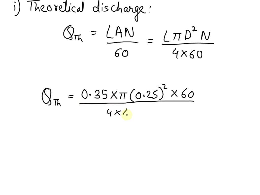 A single-acting reciprocating pump has a plunger diameter of 250 mm and ...