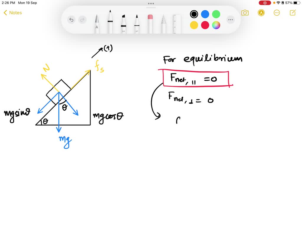 SOLVED: In the figure: the block of mass m is at rest O the inclined ...