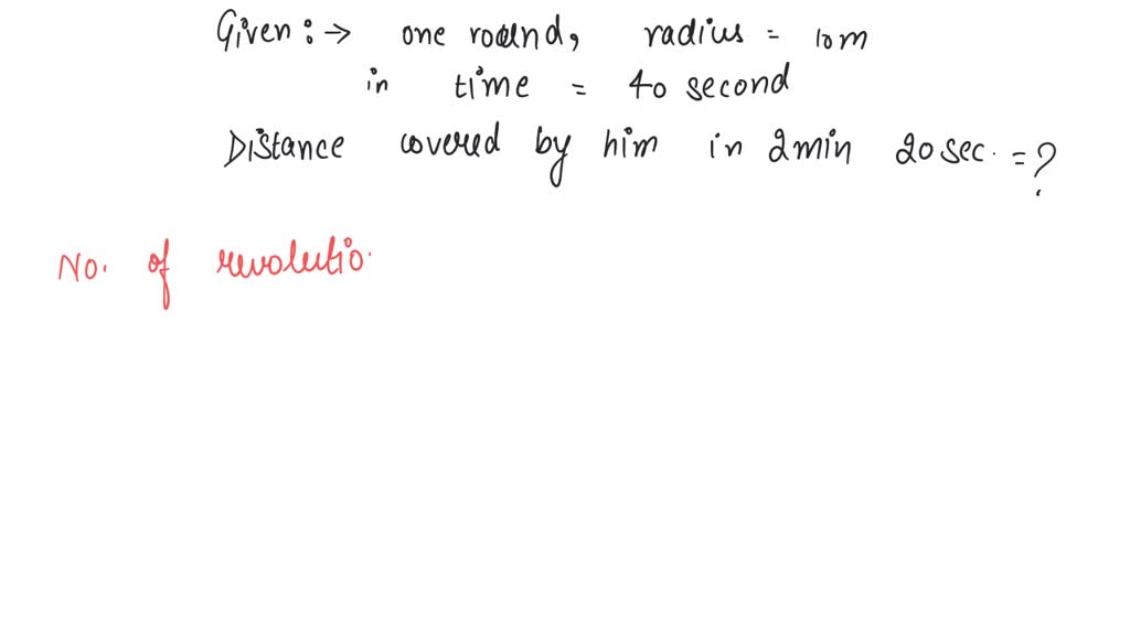 SOLVED: An athlete completes one round of a circular track of radius 10 ...