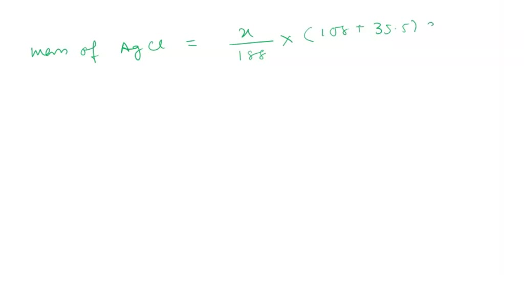 SOLVED: An impure mixture of NaCl, NaI, and NaBr weighing 1.50 grams is ...