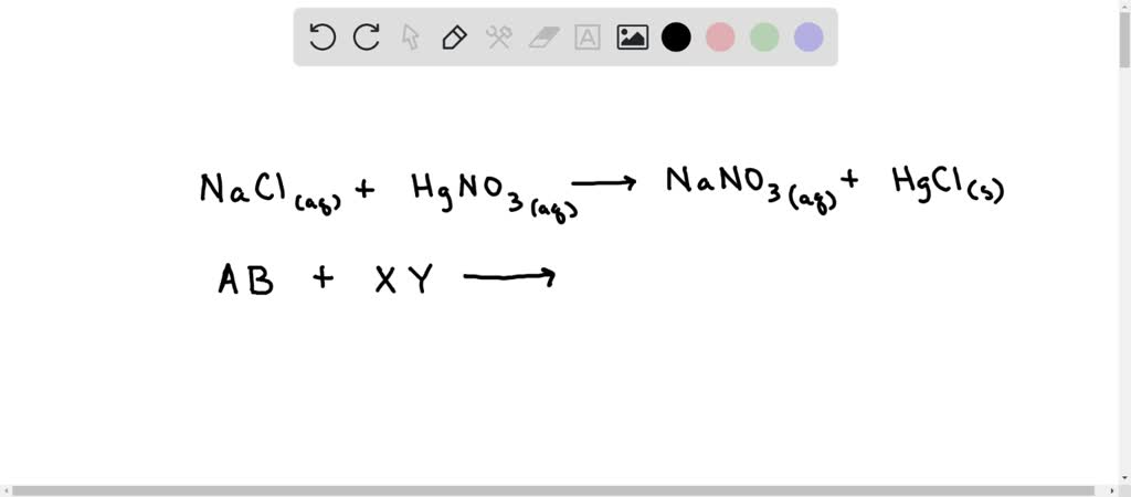 Solved Classify The Following Reaction Nacl Aq Hgno3 Aq â