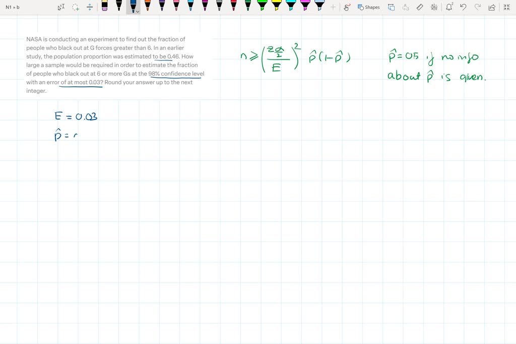 SOLVED: NASA is conducting an experiment to find out the fraction of ...
