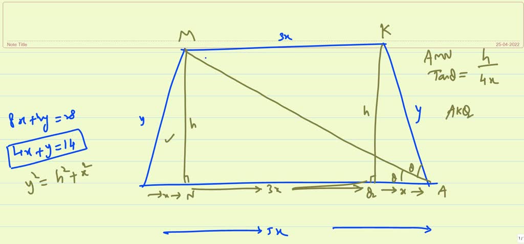 SOLVED: A trapezoid was circumscribed around a circle: The point of ...