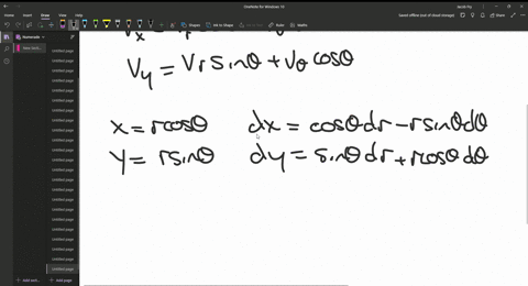 consider a velocity field where the radial and tangential components of ...