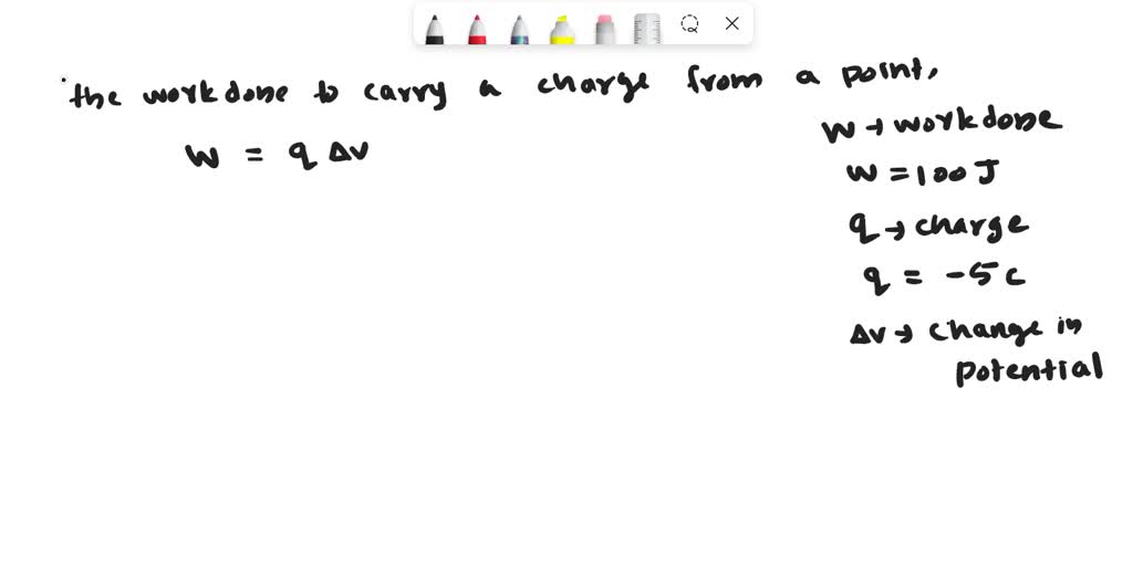 SOLVED: an external agency carries - 5C of charge from infinity to a ...