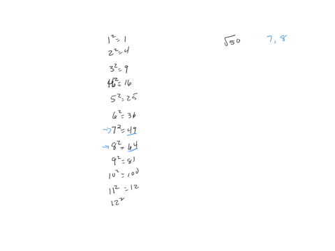 between which two consecutive integers does the square root 260 lie 48535