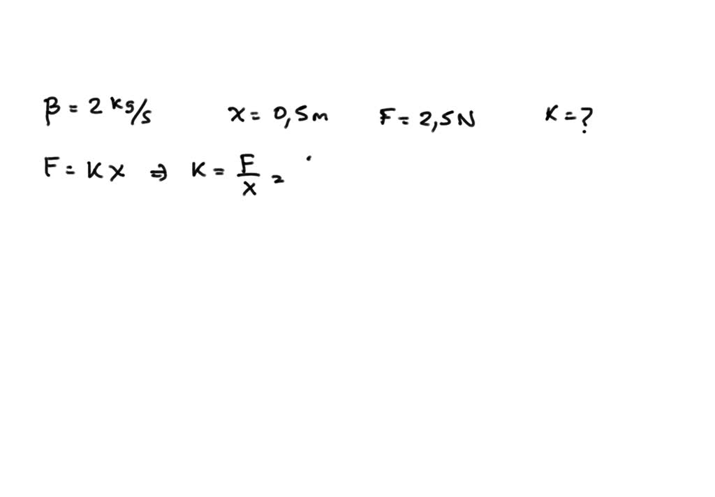 SOLVED: A spring with a mass of 1 kg has a spring constant 41 kg/s2. If ...