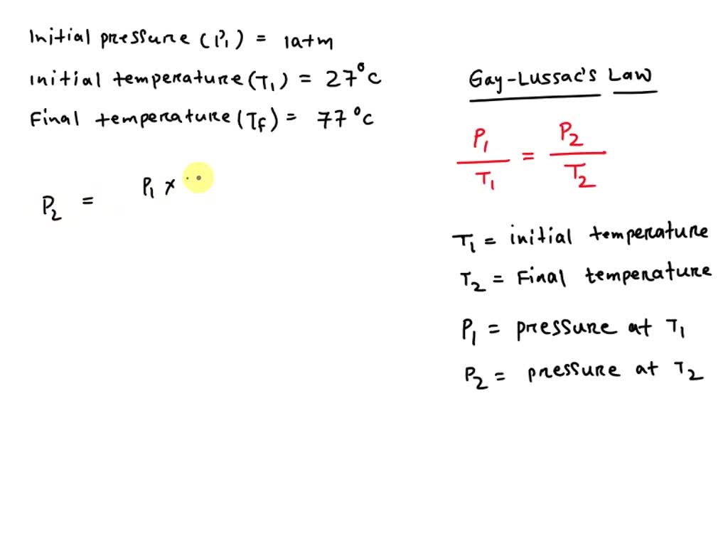 SOLVED: At constant volume, a container of gas at atmospheric pressure ...