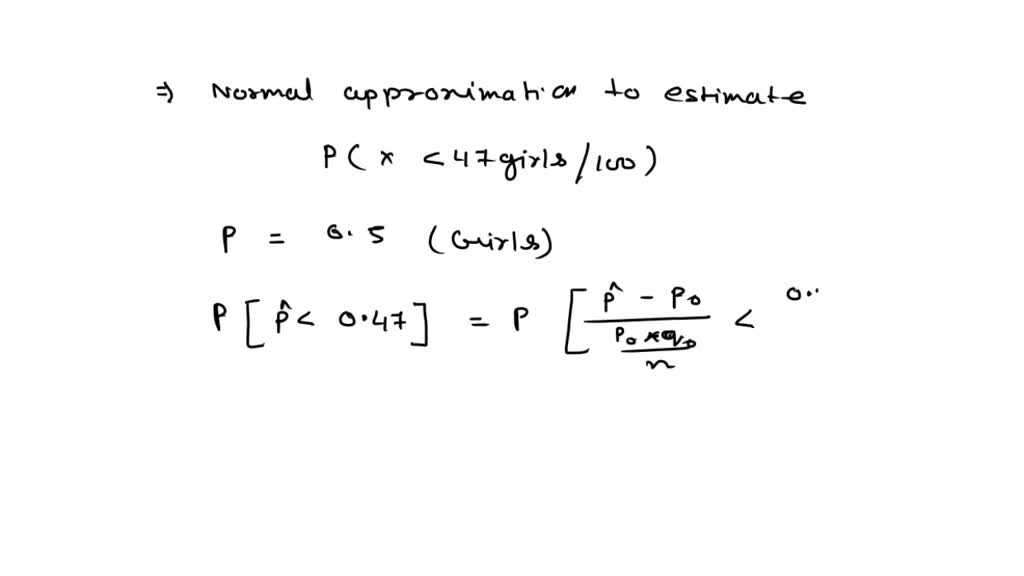 SOLVED: Use the binomial distribution to approximate a normal ...