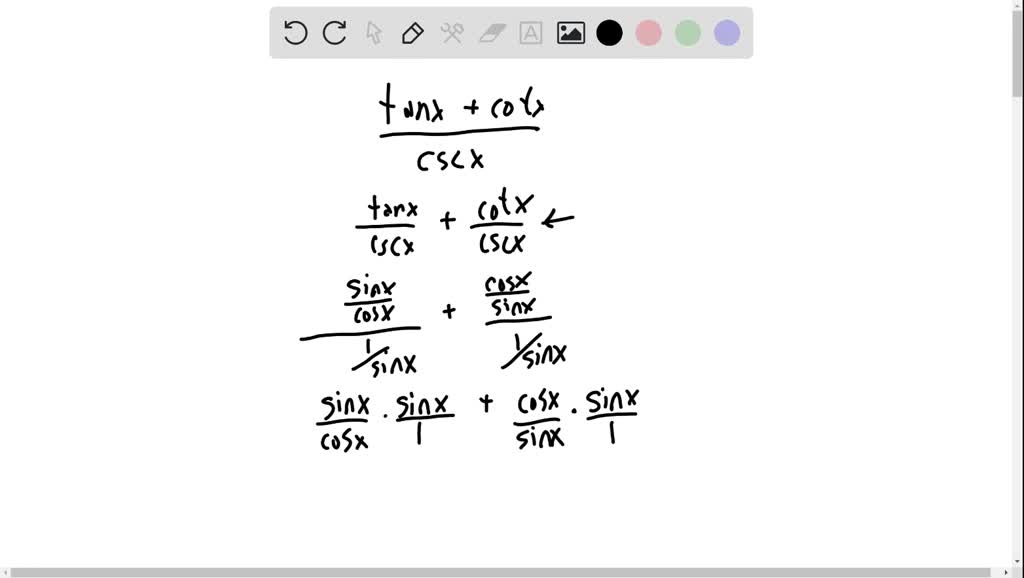SOLVED Simplify The Trigonometric Expression Below By Writing The Simplified Form In Terms Of