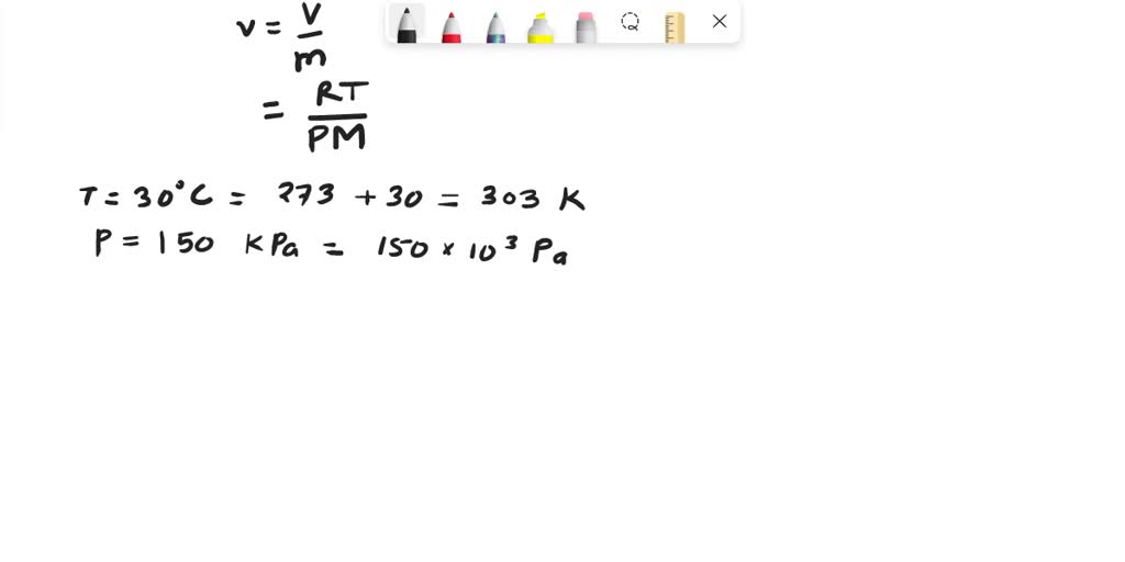 SOLVED: What is the specific volume of air at 30Â°C and 150 kPa?