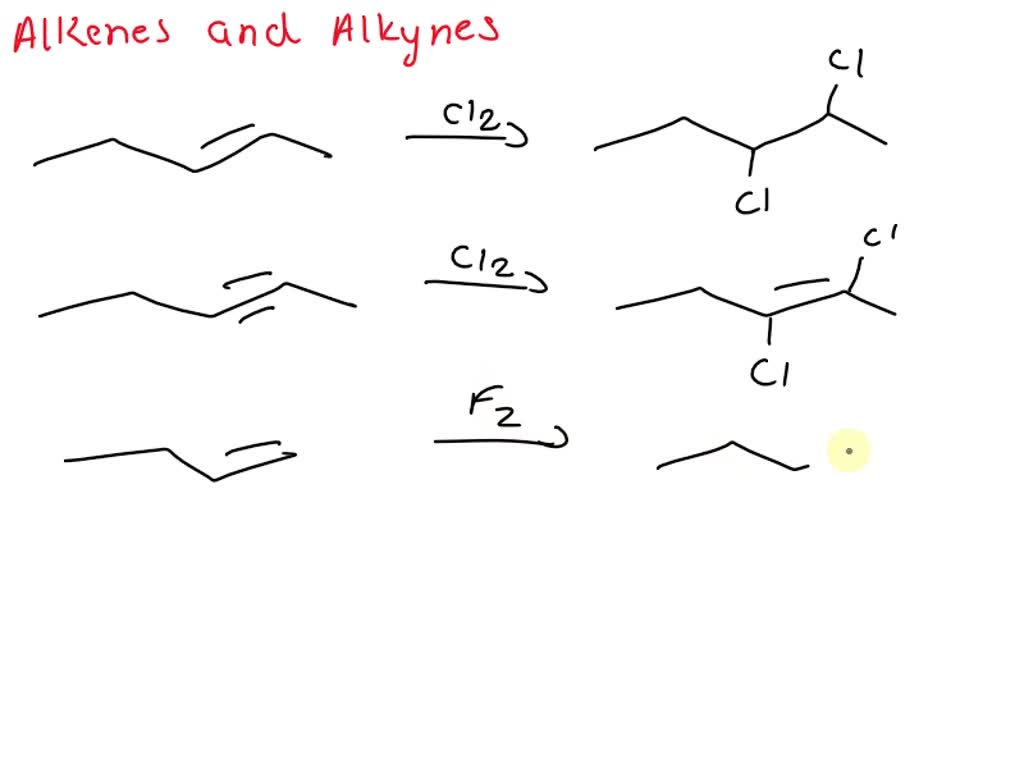 SOLVED: Draw the reaction of chlorine gas with 2-pentene Draw the ...