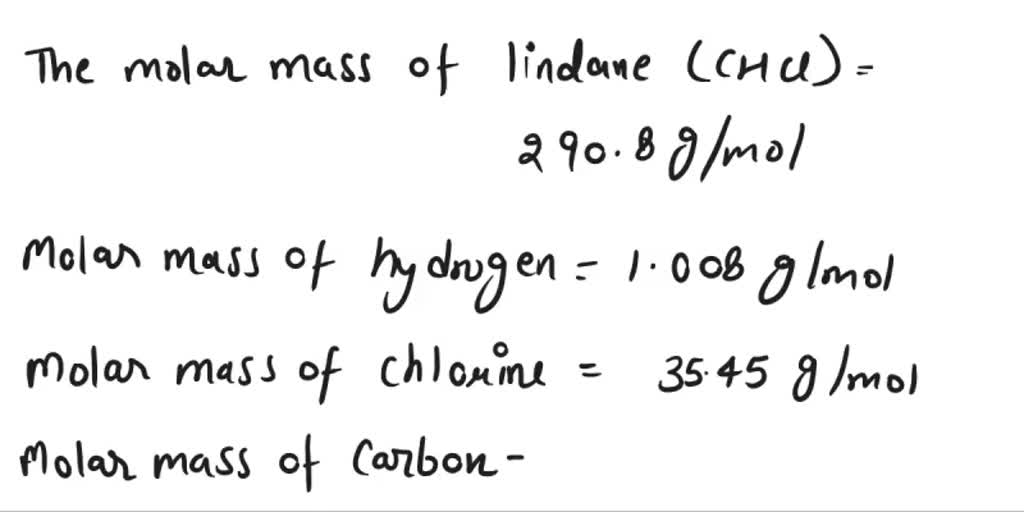 SOLVED: The empirical formula of a group of compounds is CHCl. Lindane ...