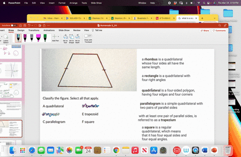 SOLVED: Classify the figure in as many ways as possible. A. rectangle, square, quadrilateral ...