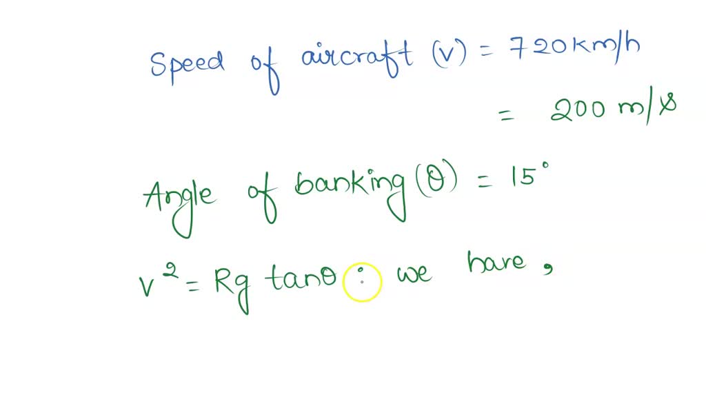 SOLVED: An aircraft executes a horizontal loop at a speed of 720 km/h ...