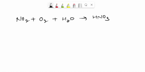 Nitric acid is a component of acid rain that forms when gaseous ...