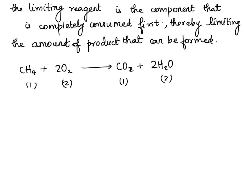 SOLVED: In the combustion of methane of methane in air, what is the limiting reactant and why