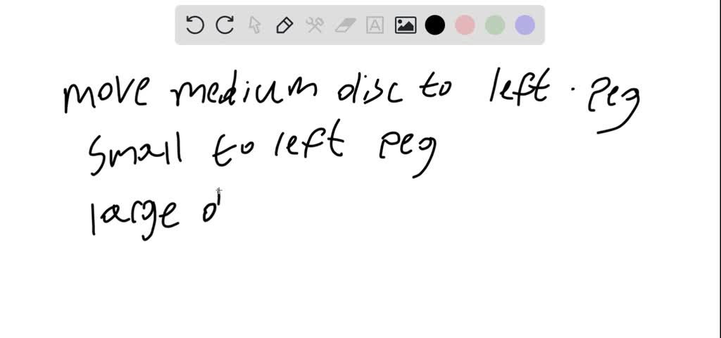 SOLVED: Explain the steps for moving three disks from one peg to ...