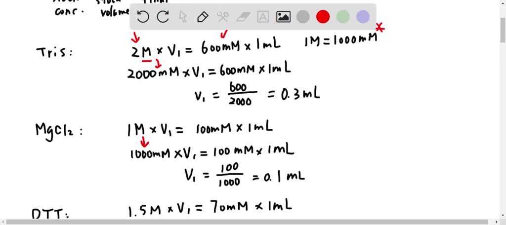 SOLVED: Dilute stock solutions to make a buffer: Assume that the following stock solutions are ...