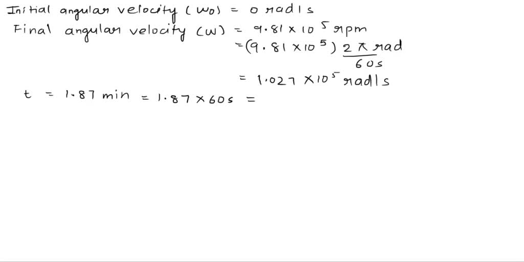 SOLVED: An ultracentrifuge accelerates from rest to 2nd squared in 1.87 ...