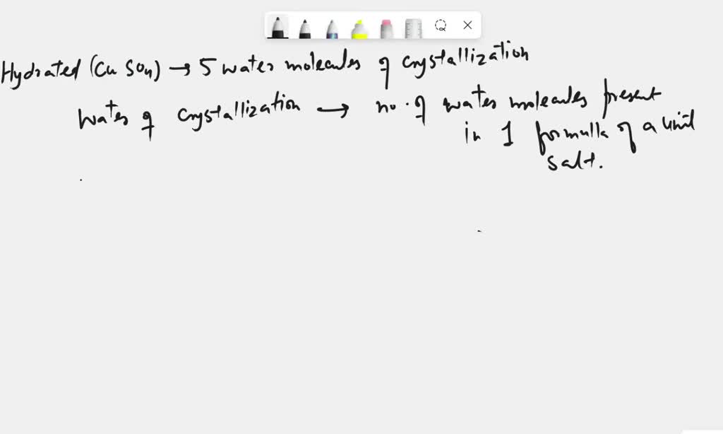 Problem 5 (10 pts) Blue CuSO4 Â· 5H2O crystals release their water of ...