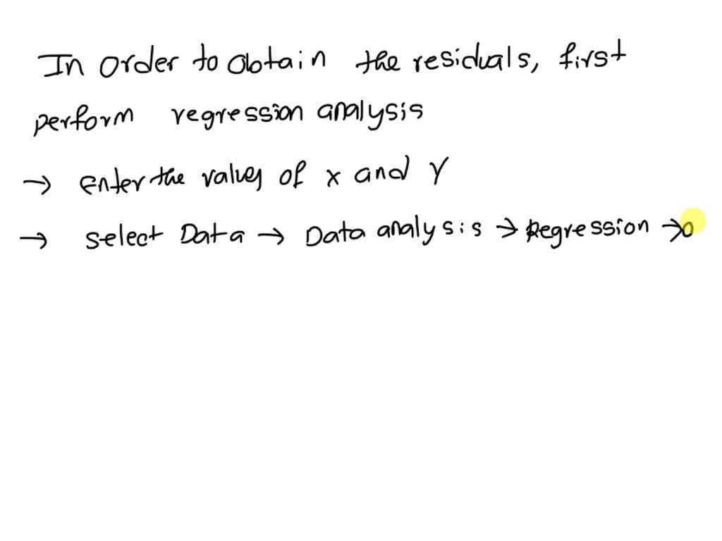 Points The Table Below Gives Values Of The Response Regressor And Residuals From A Least