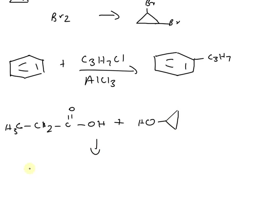 SOLVED: Draw structures, including all necessary conditions for the following reactions: [10] a ...