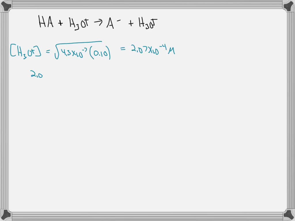 SOLVED: Text: Percent ionization for a weak acid (HA) is determined by ...