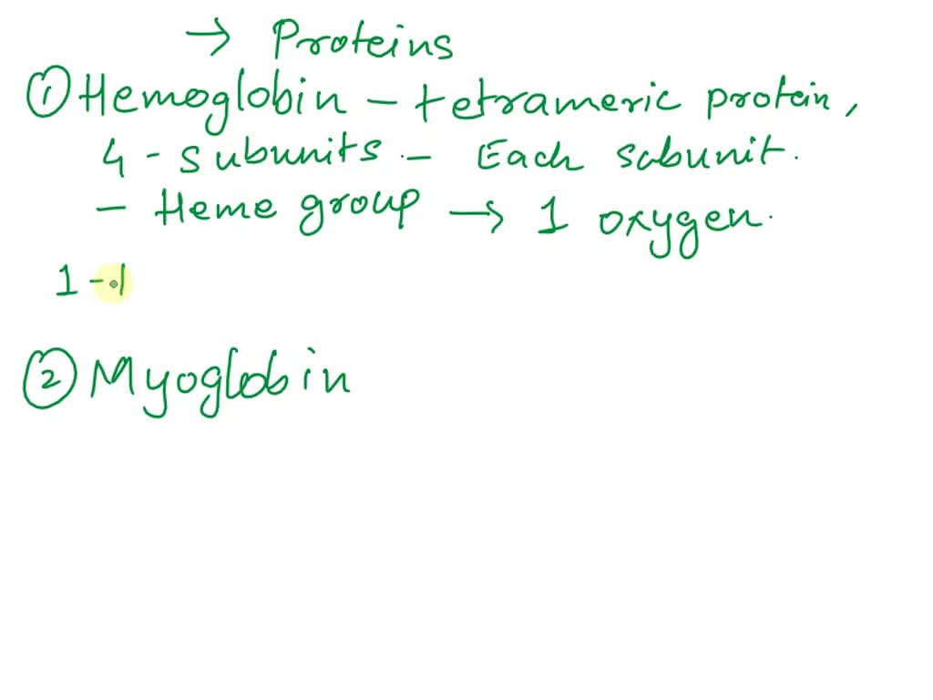 SOLVED: 1. How many oxygens can hemoglobin carry? 2. How many beta chains are in one hemoglobin ...