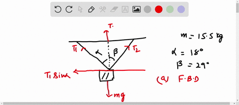 79 problem 10 a block having mass of m is suspended via two cables as shown in the figure we ...