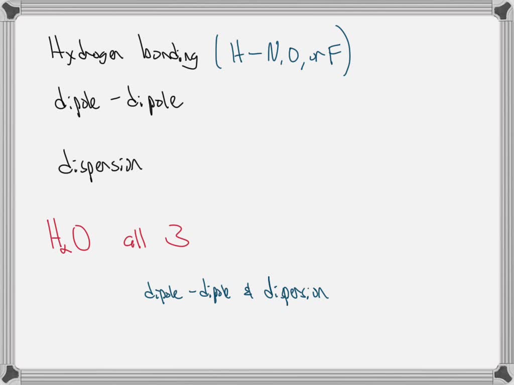 SOLVED: Classify each substance based on the intermolecular forces ...
